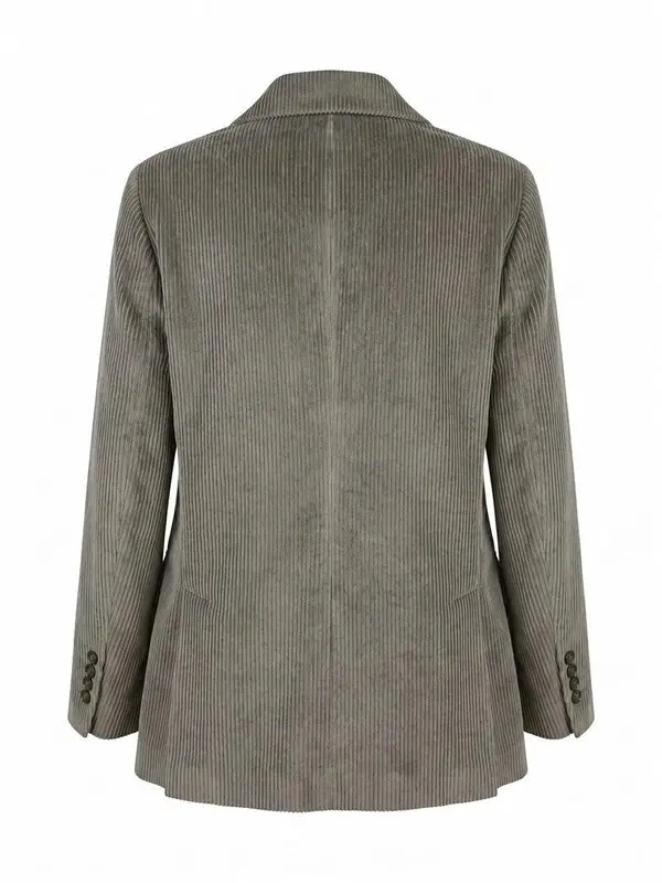 Brunello Cucinelli Corduroy Single-breasted Blazer - Multicolor