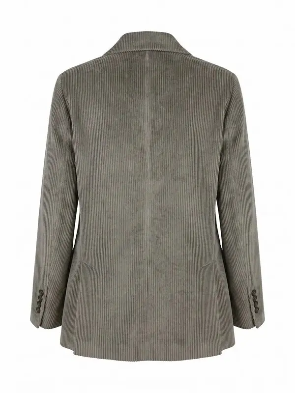 Brunello Cucinelli Corduroy Single-breasted Blazer - Multicolor