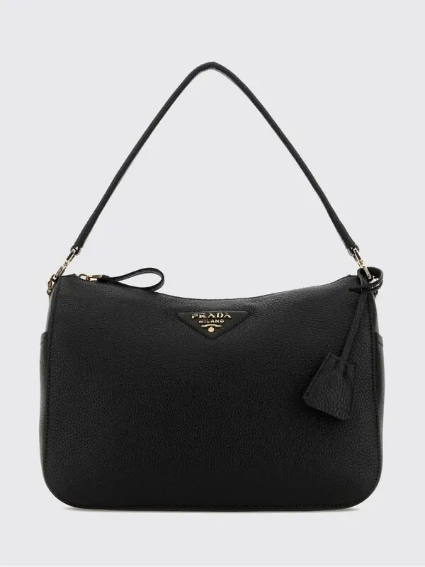 Prada Hammered Leather Bag - Black