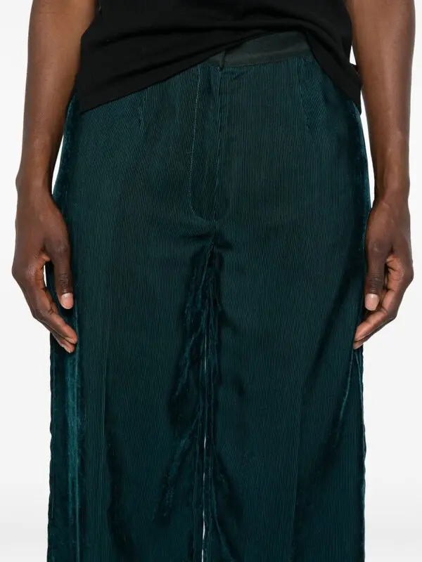 FORTE_FORTE Velvet High-waisted Trousers - Multicolor