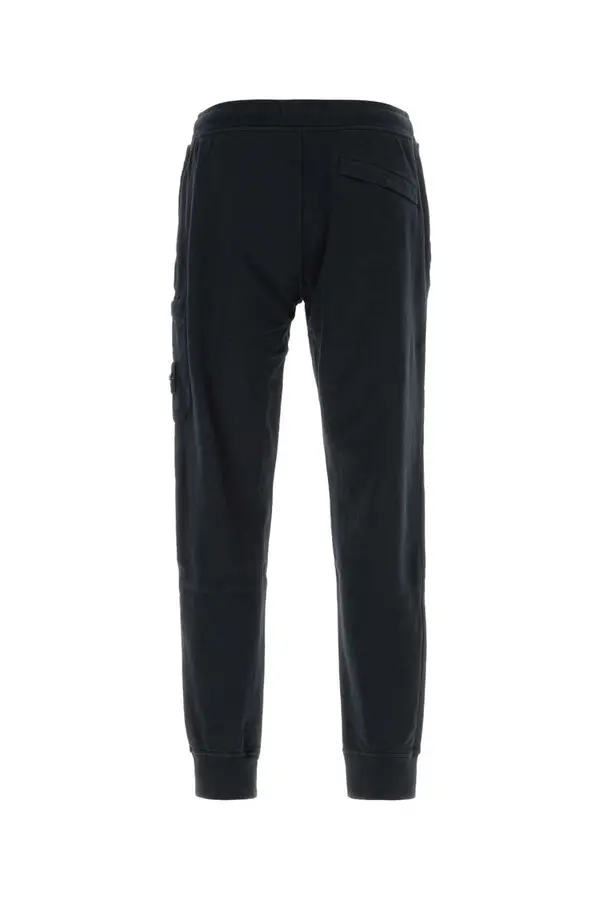 Stone Island Slate Cotton Joggers - Black