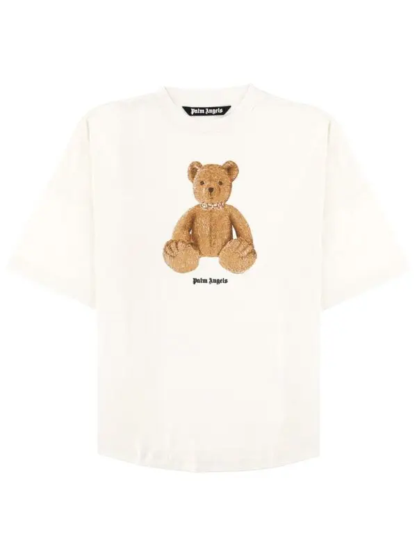 Palm Angels T-shirt In Cotone - White