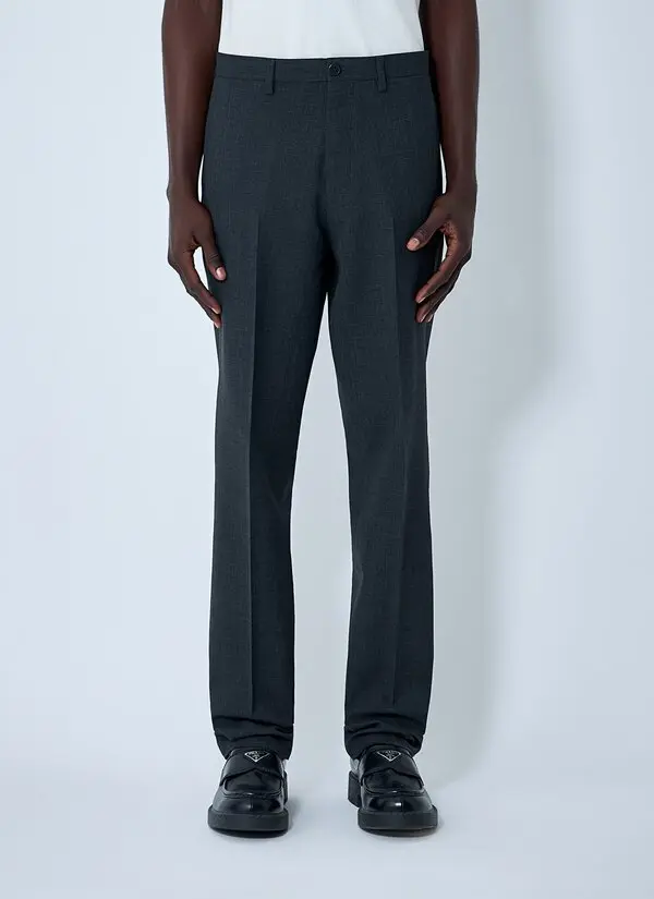 Prada Wool Tailored Pants - Black