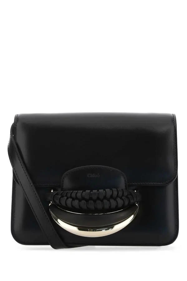 Chloé Leather Kattie Clutch - Black