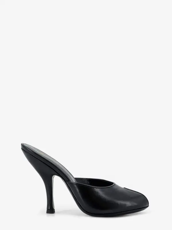 JUDE Leather Mule Sandals - Black