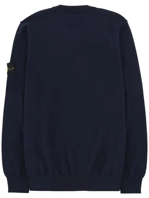 Stone Island Jersey With Logo - Blue