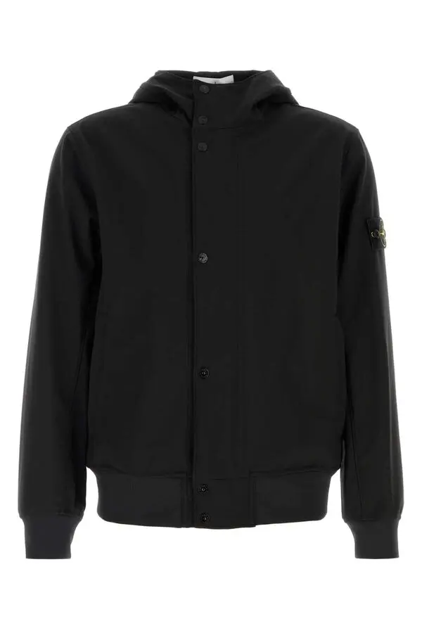 Stone Island Stretch Polyester Jacket - Black