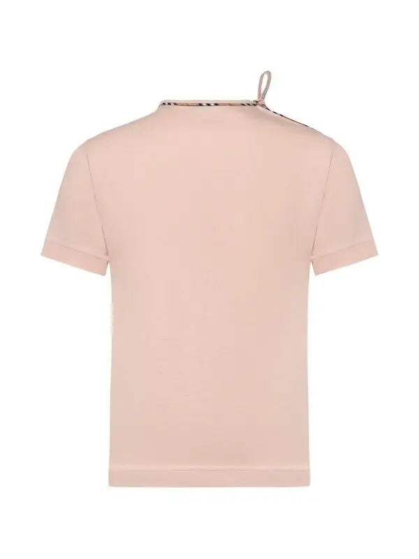 Burberry Check Bow Cotton T-shirt - Multicolor