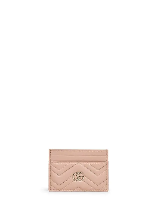 Gucci Pinkish Beige Gg Marmont Card Holder - Multicolor