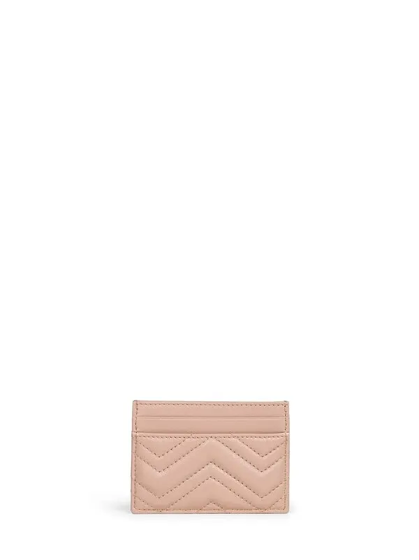 Gucci Pinkish Beige Gg Marmont Card Holder - Multicolor