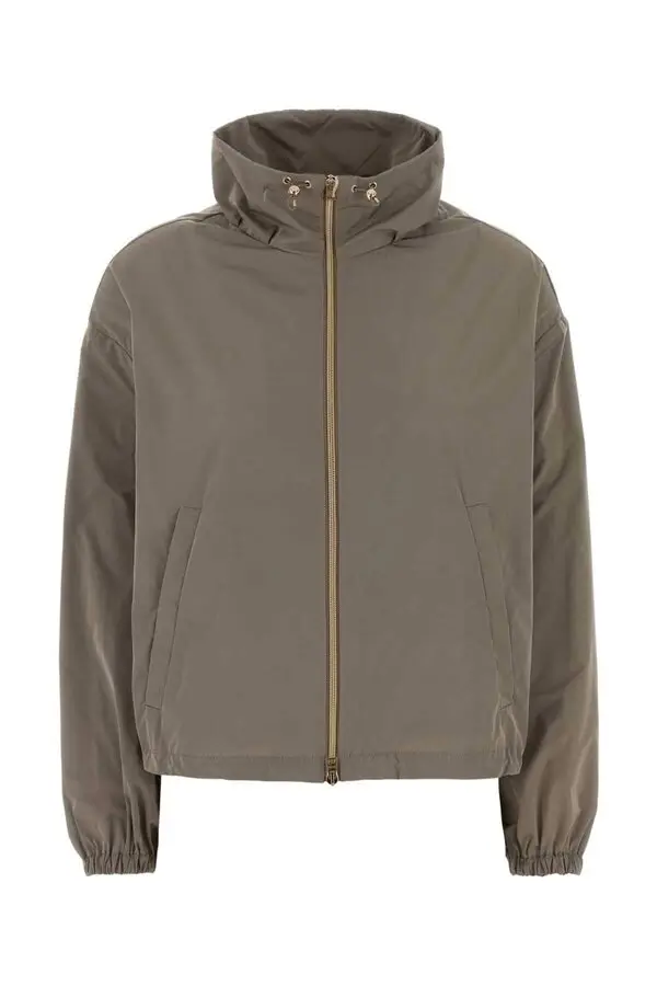 Herno Dove Grey Polyester Windbreaker - Gray