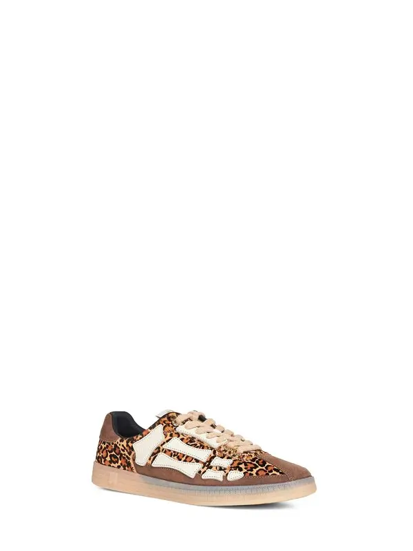 Amiri Brown Animalier Calf Hair Pacif Bones Sneakers - Multicolor