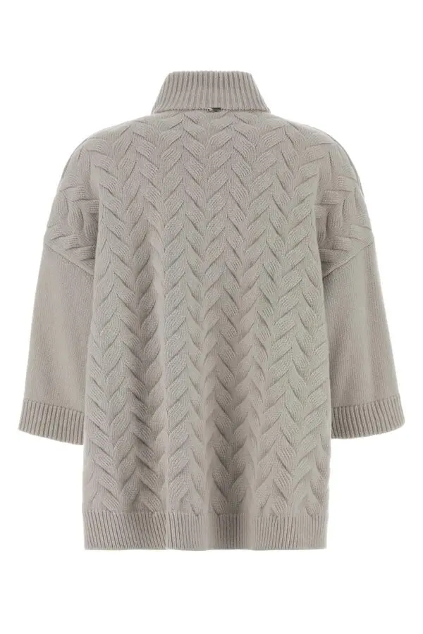 Herno Flannel And Wool Cardigan - Gray