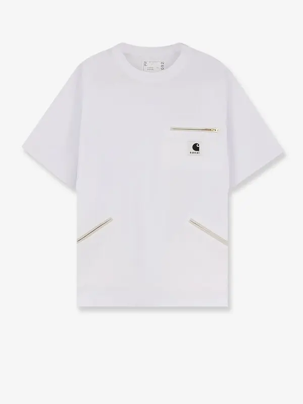 SACAI X CARHARTT WIP Cotton T-shirt With Frontal Logo Patch