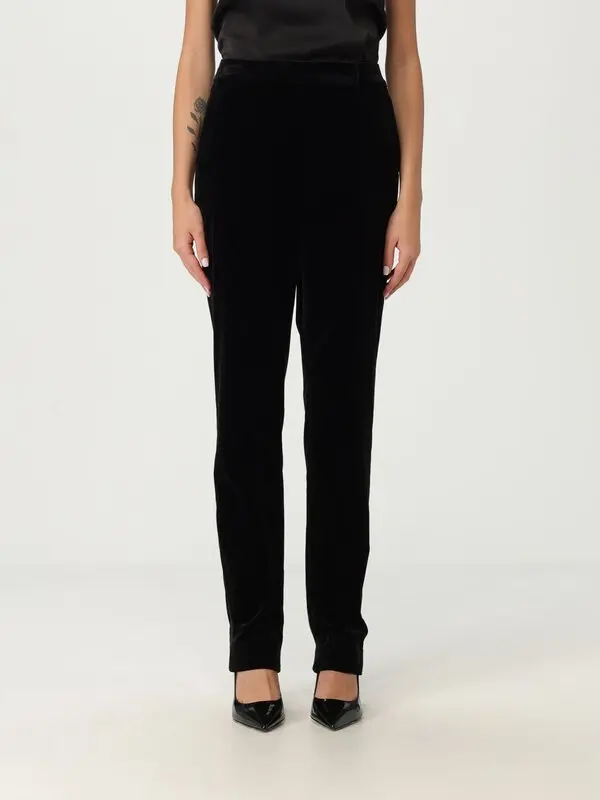Max Mara Velvet Straight Trousers - Black