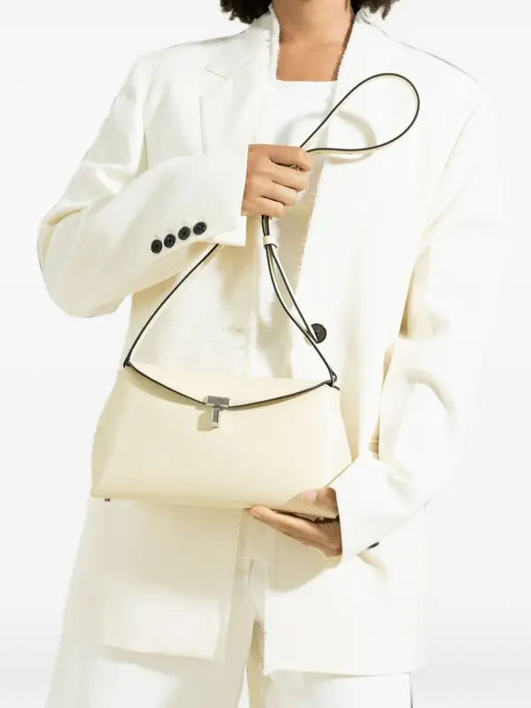 TOTEME Leather T-lock Clutch