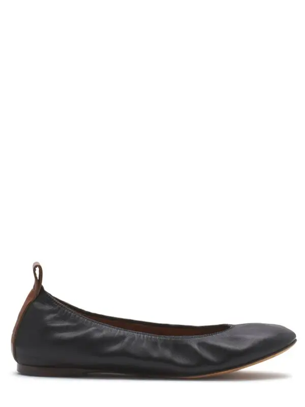 LANVIN Leather Ballerina - Black