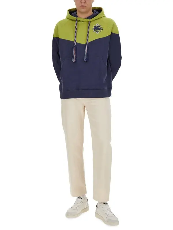 Etro Hooded Sweatshirt With Logo - Green