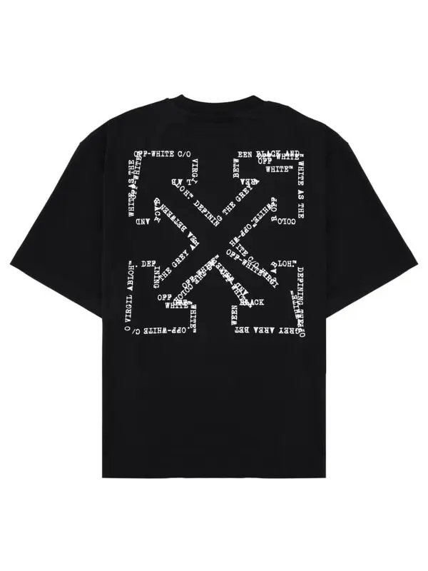 Off-White T-shirt Con Logo - Black