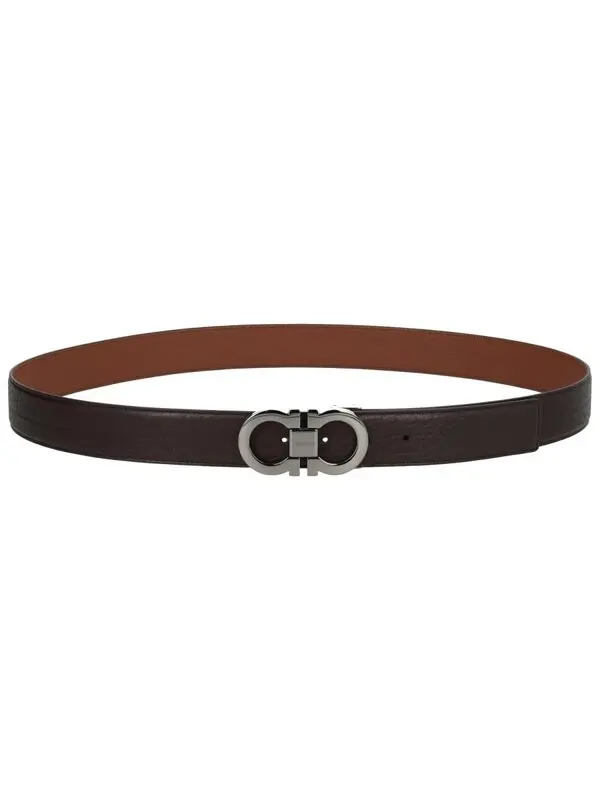 FERRAGAMO Double Hooks Belt - Brown