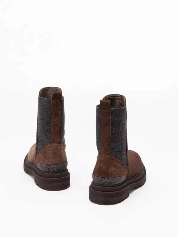 Brunello Cucinelli Leather Ankle Boots - Multicolor