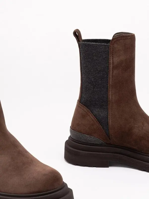 Brunello Cucinelli Leather Ankle Boots - Multicolor