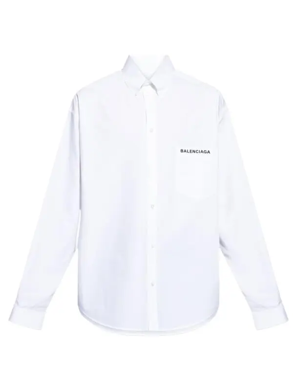 Balenciaga Shirt With Logo - White