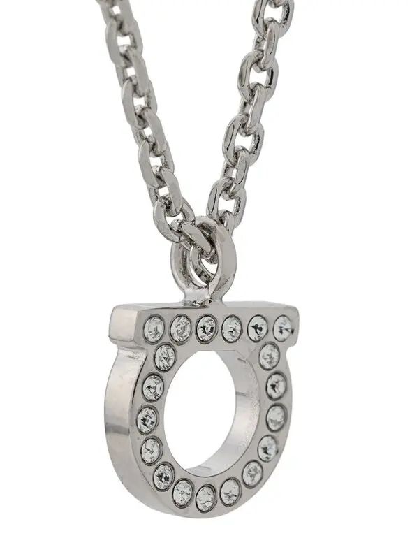 FERRAGAMO Gancini Crystal Necklace