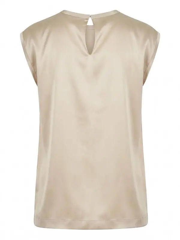 Brunello Cucinelli Stretch Silk Satin Blouse - Multicolor
