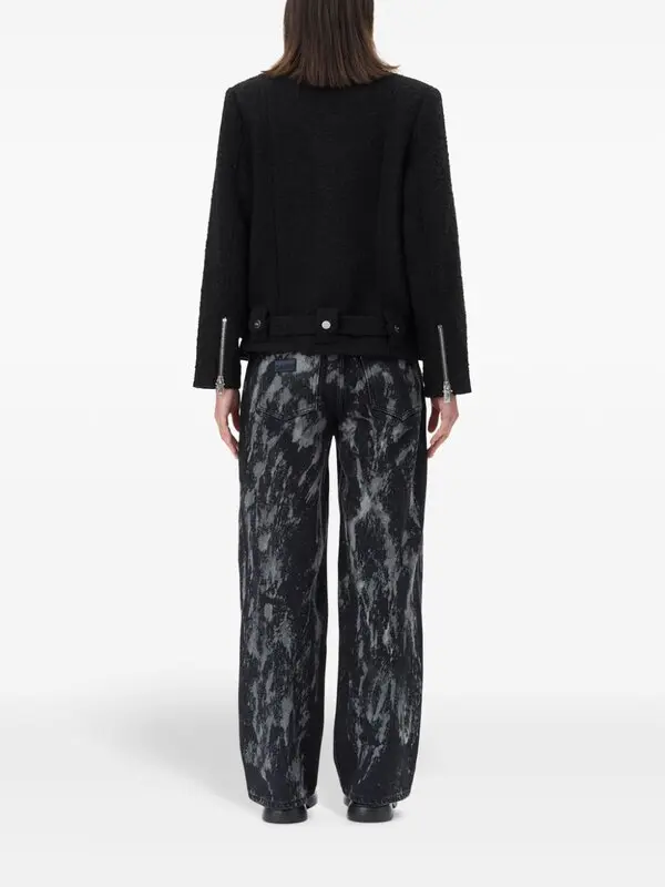 GANNI Boucle Wool Biker Jacket