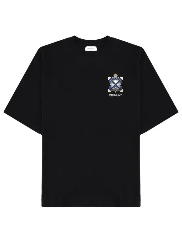 Off-White T-shirt Con Logo - Black