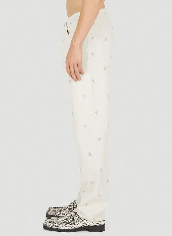 Martine Rose Relaxed Floral Print Jeans