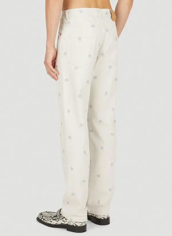 Martine Rose Relaxed Floral Print Jeans