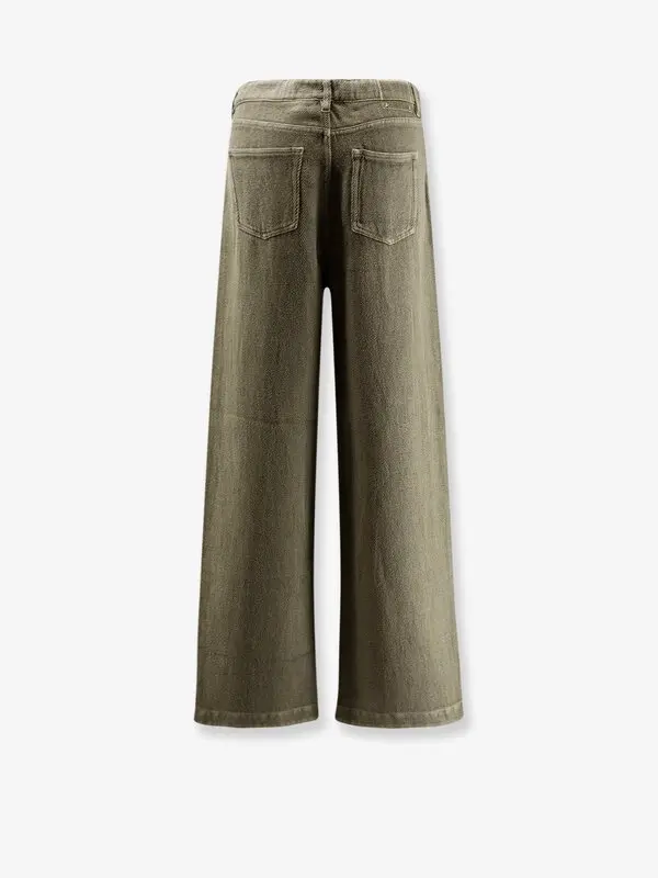 GOLDEN GOOSE Ortensia Cotton And Linen Trousers - Multicolor