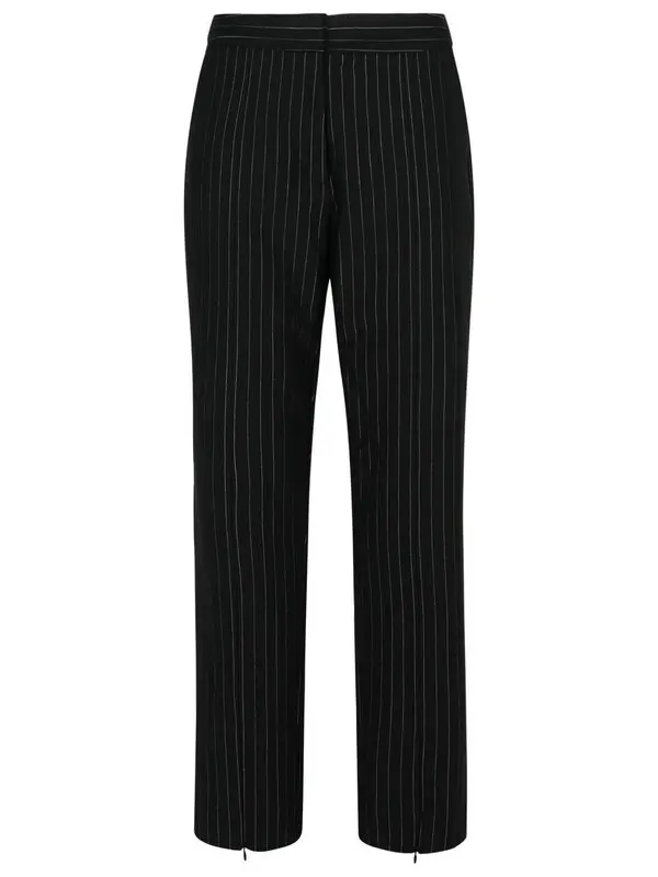 GANNI Viscose Blend Trousers - Black