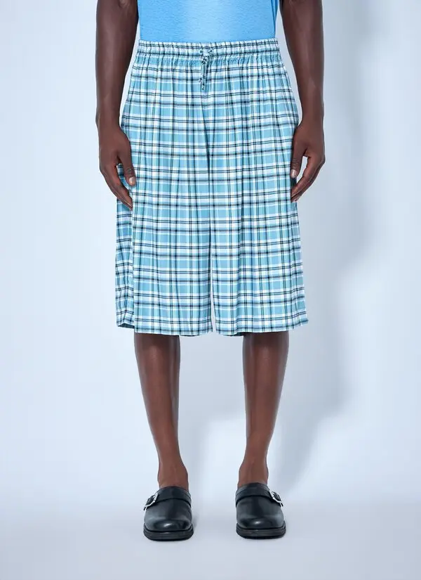 Acne Studios Casual Flannel Check Shorts