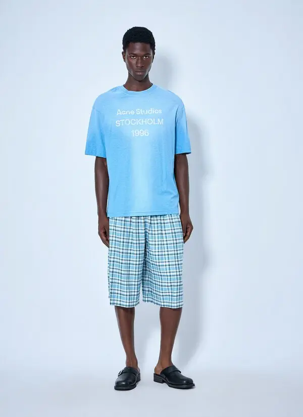 Acne Studios Casual Flannel Check Shorts