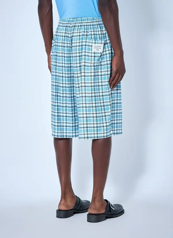 Acne Studios Casual Flannel Check Shorts