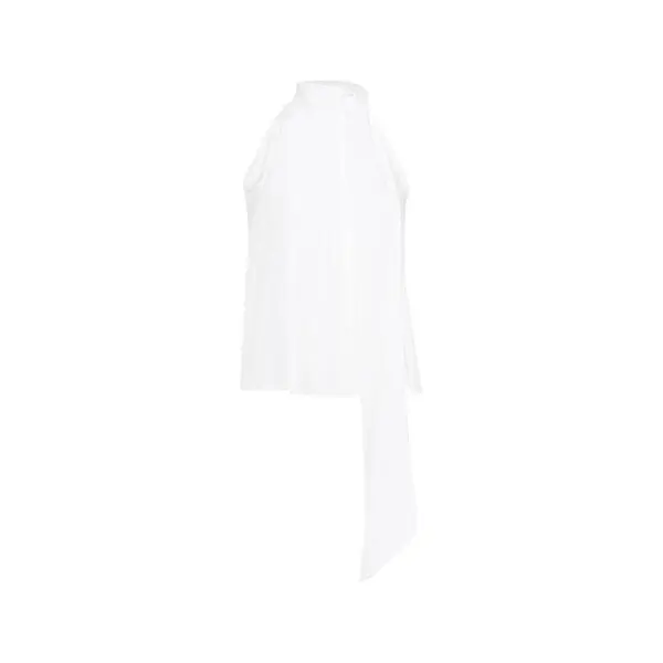 Max Mara Silk Halterneck Blouse - White