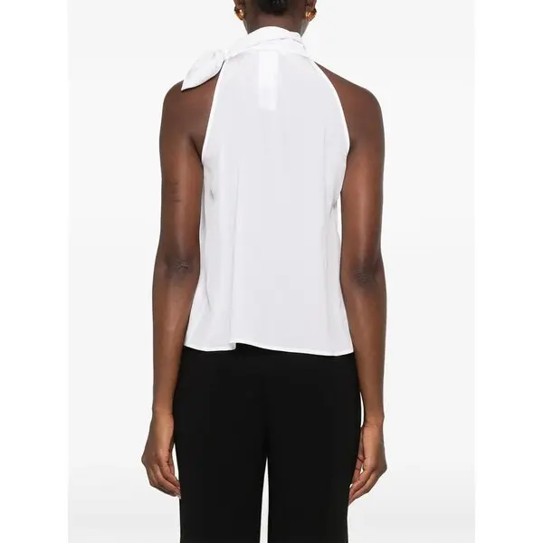 Max Mara Silk Halterneck Blouse - White