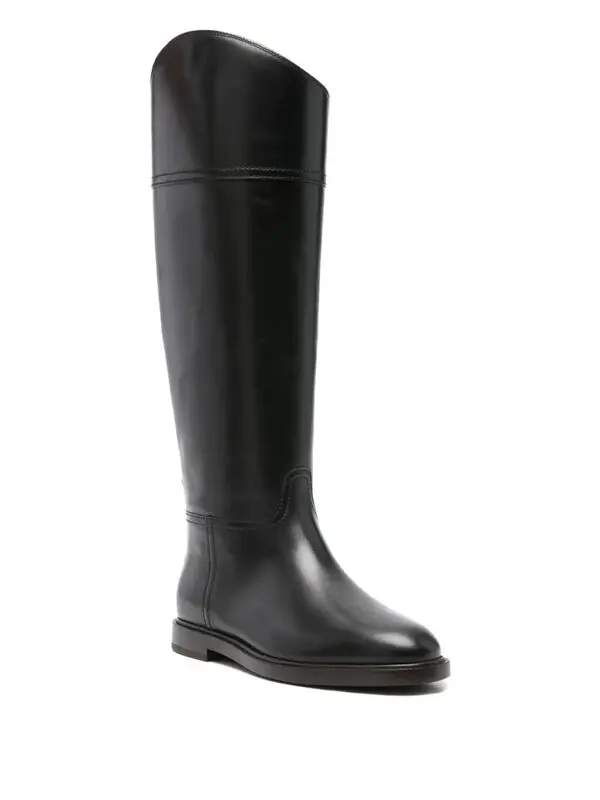 Brunello Cucinelli Leather High Riding Boots