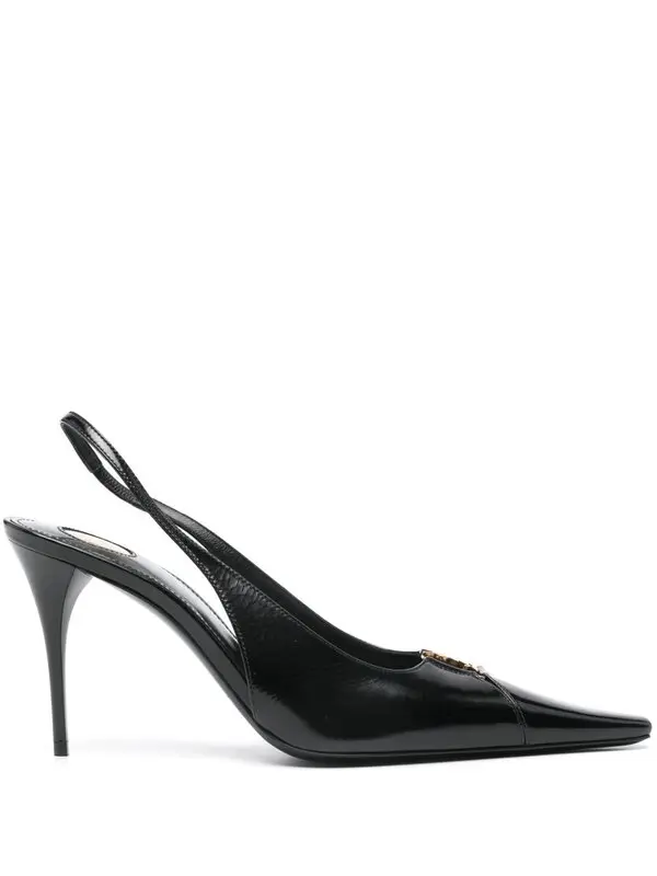 Saint Laurent Babylone Leather Slingback Pumps - Multicolor