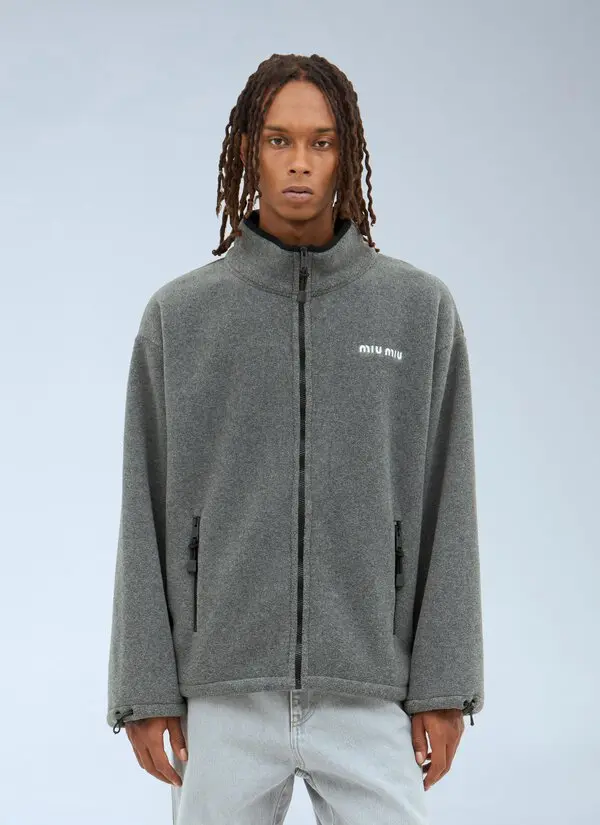 Miu Miu Fleece Sweatshirt - Gray