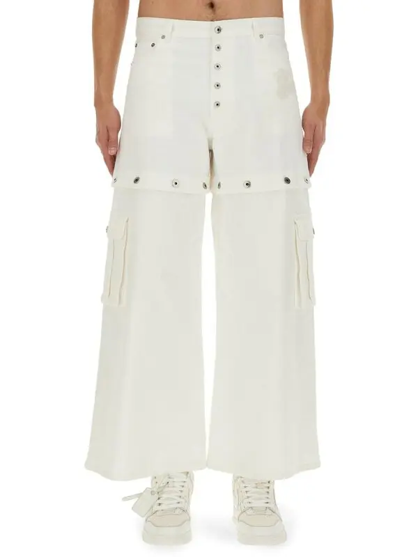 Off-White 90's Super Baggy Jeans - White