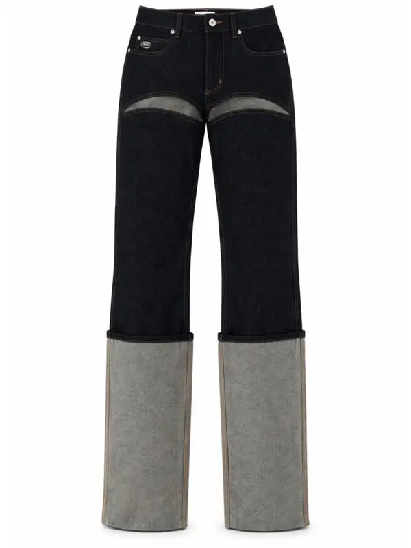 JEAN PAUL GAULTIER Cutout Straight Leg Pants - Blue