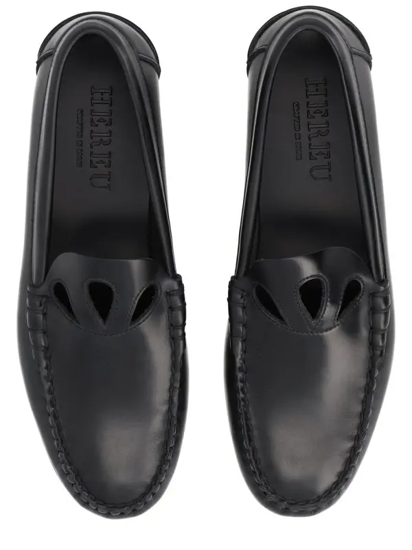 Hereu Leather Cut-out Moccasin