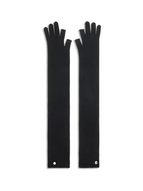 Rick Owens Long Fingerless Wool Gloves