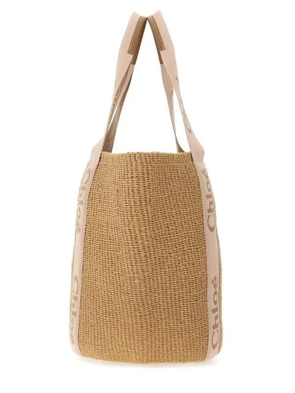 Chloé Borsa Cesto Woody Large - Cream