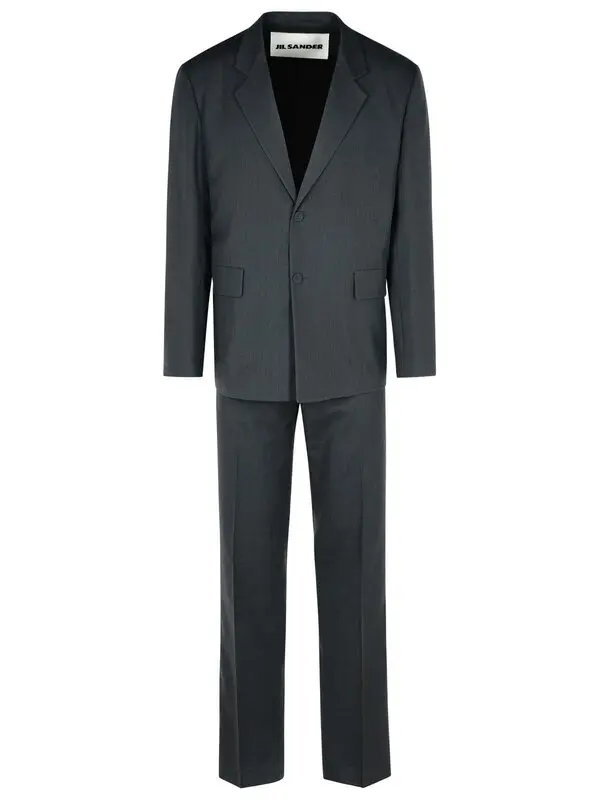 JIL SANDER Grey Wool Suit