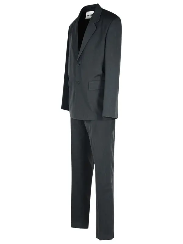 JIL SANDER Grey Wool Suit